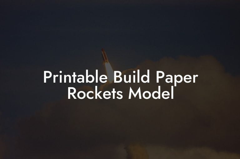 Printable Build Paper Rockets Model - Austin Rockets