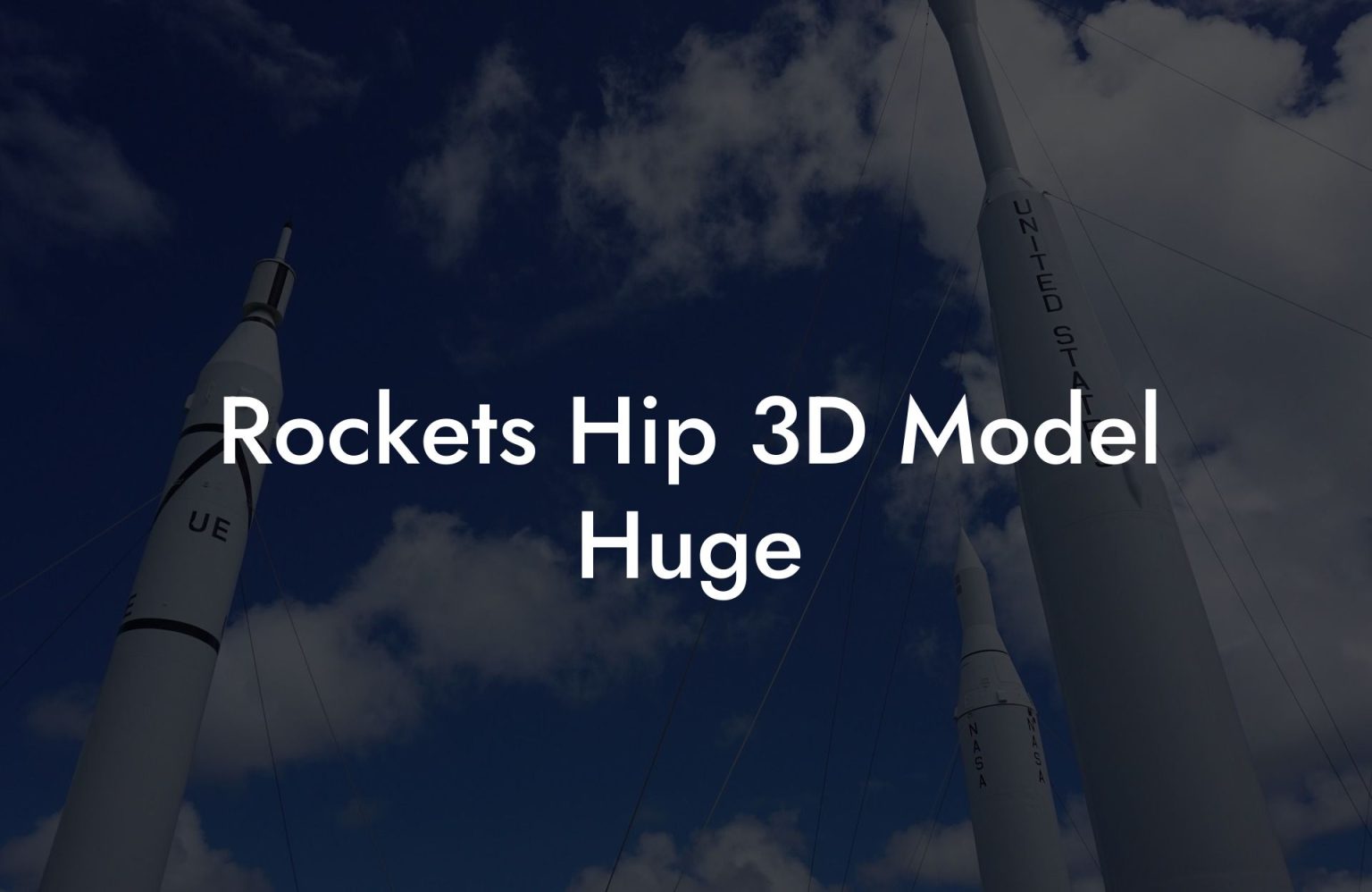 Rockets Hip 3D Model Huge - Austin Rockets